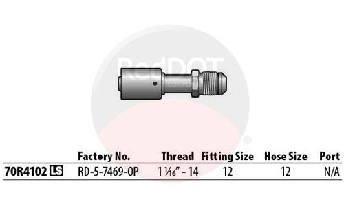 Buy FTG-#12 STR MALE FLARE | 70R4102 | BTRAC