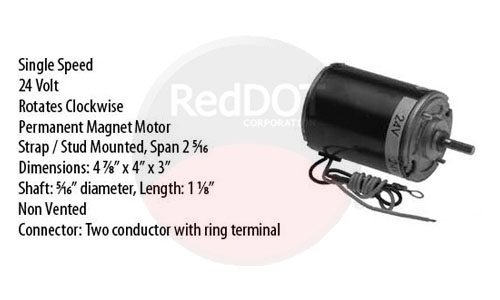 Buy MOTOR - 24V SINGLE SHAFT 1 SPD RFI | 73R0534 | BTRAC