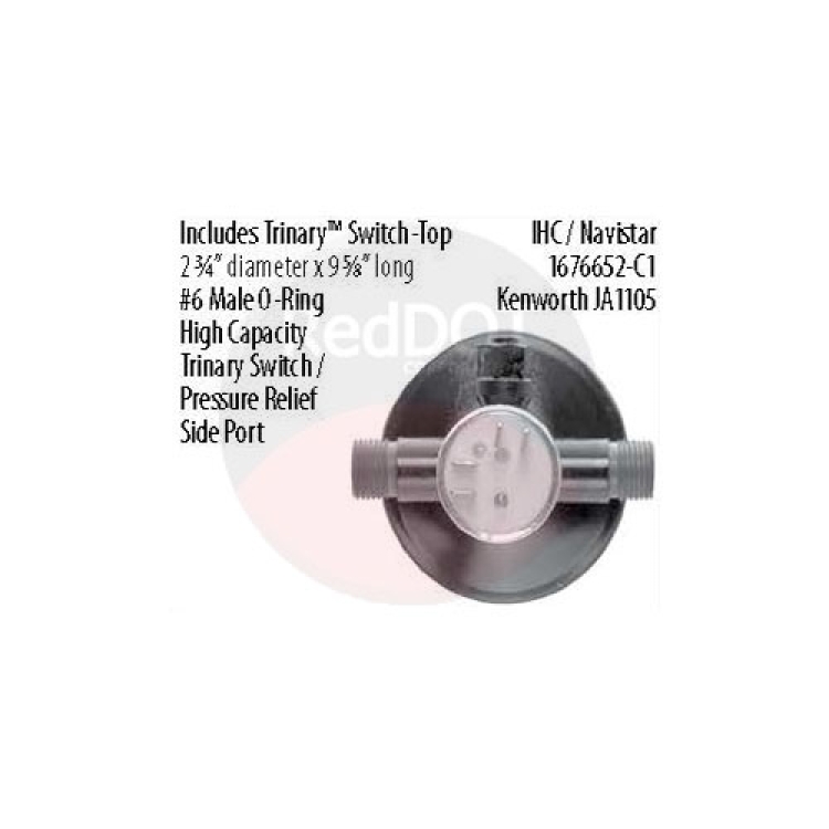 74R1906 Inline Receiver Drier with Trinary Switch | Mobile A/C